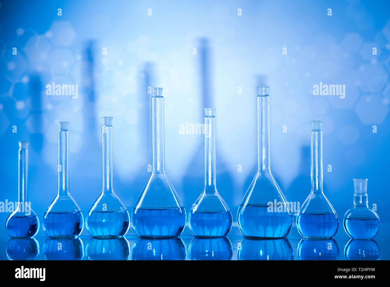 Assorted laboratory glassware equipment Stock Photo - Alamy