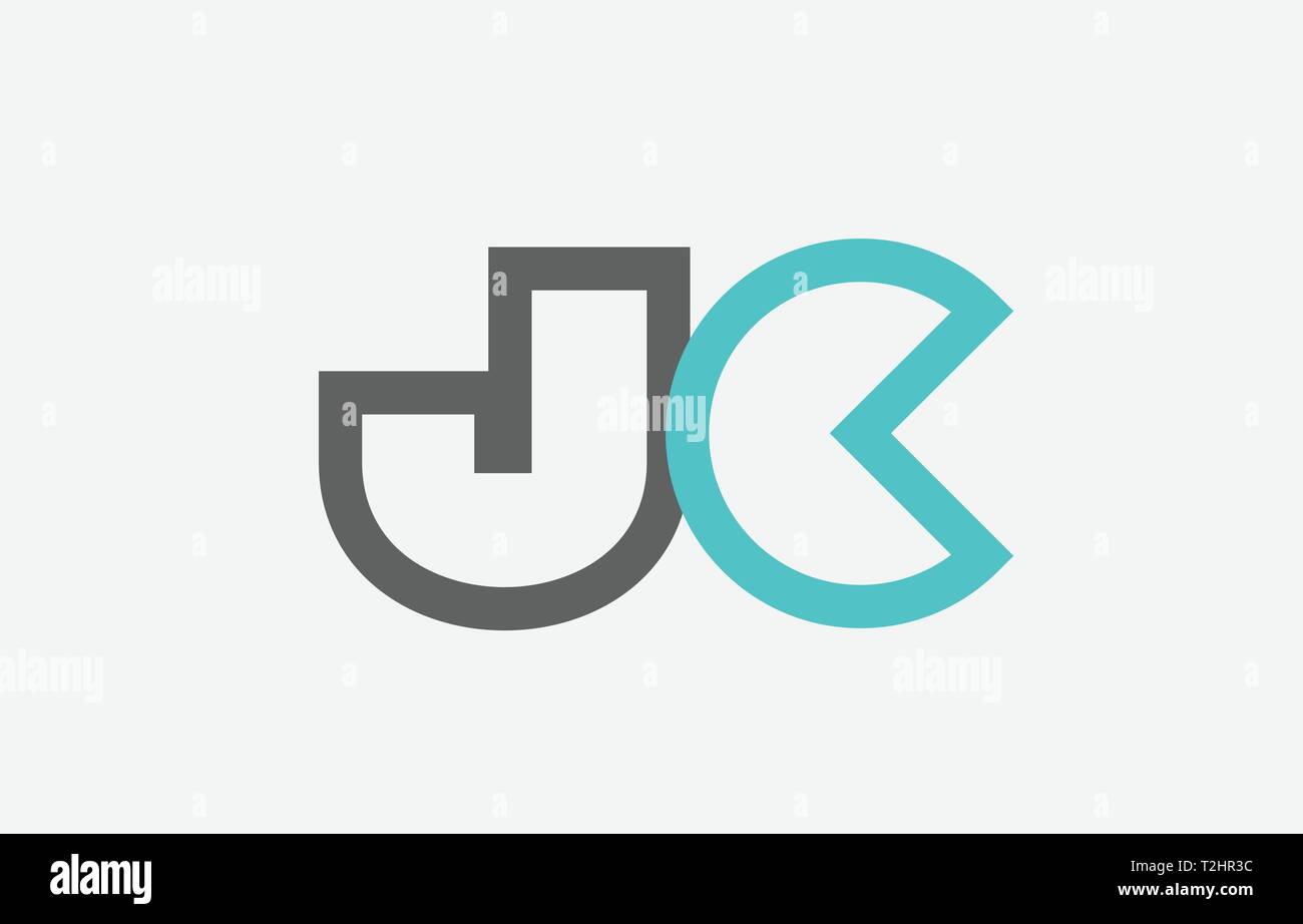 blue grey alphabet letter logo combination jc j c design suitable for a ...
