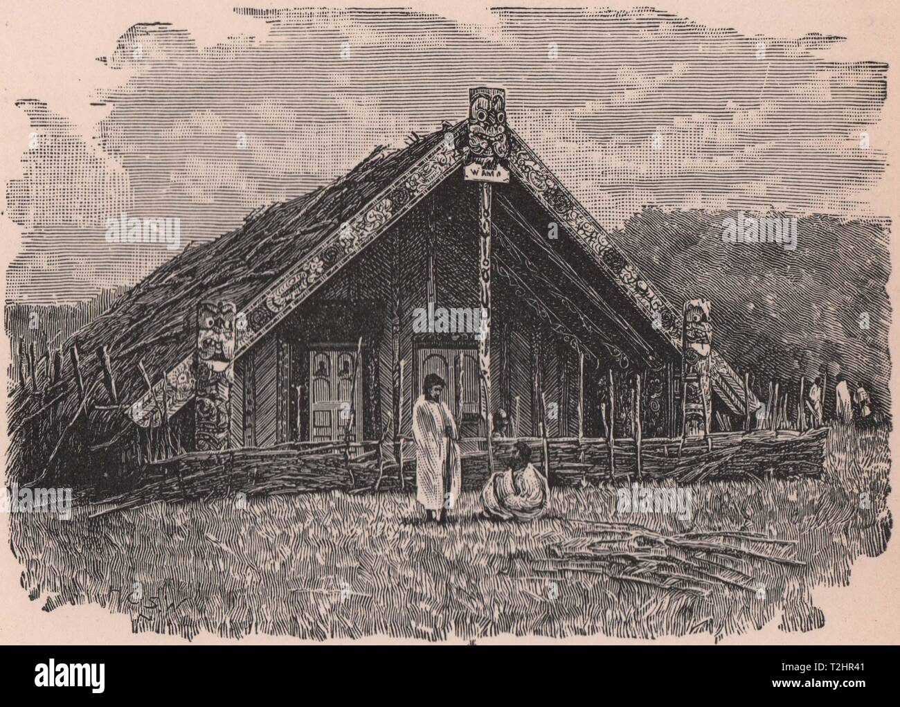 A Maori Dwelling Stock Photo - Alamy