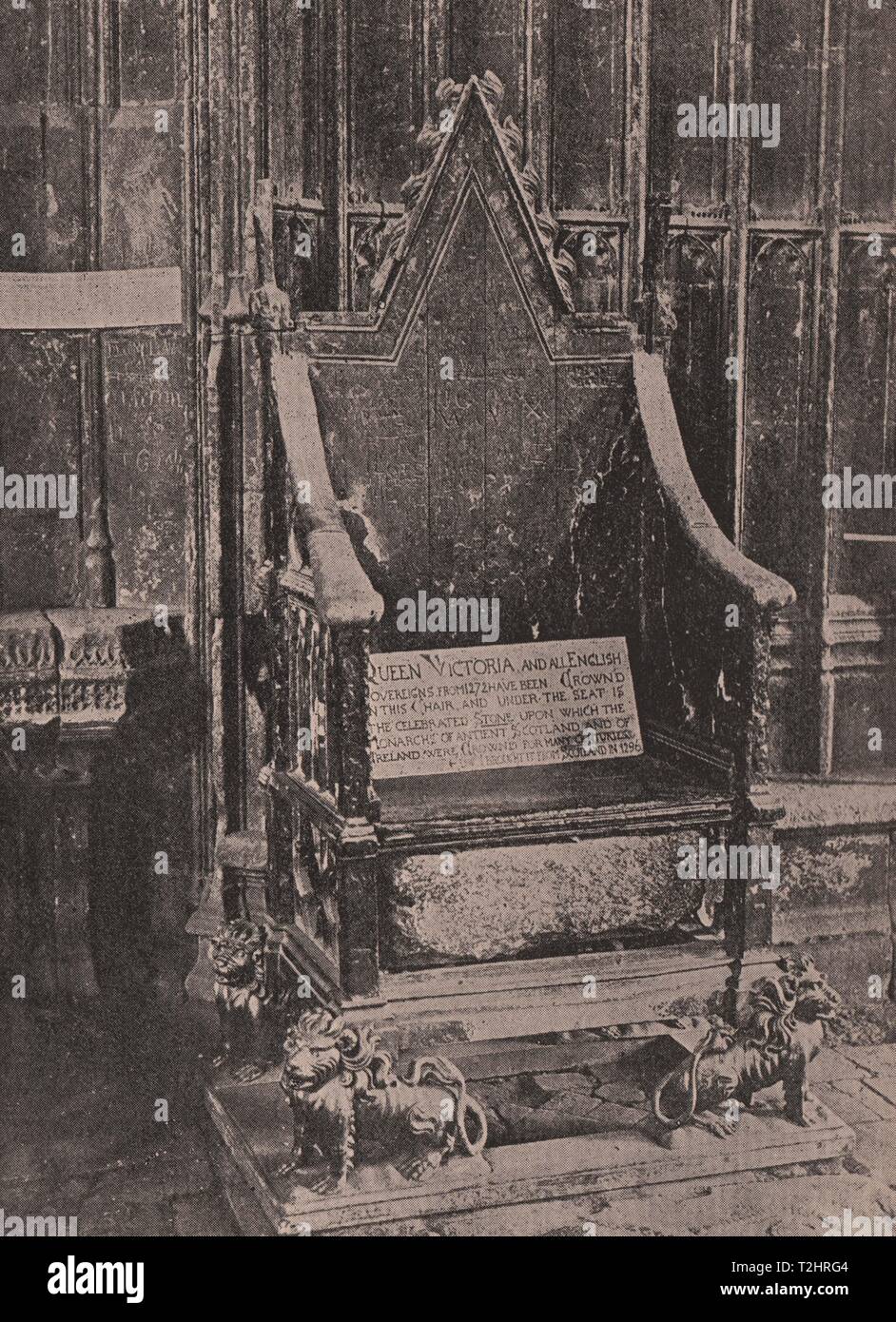 The Coronation Chair, Westminster Abbey Stock Photo - Alamy