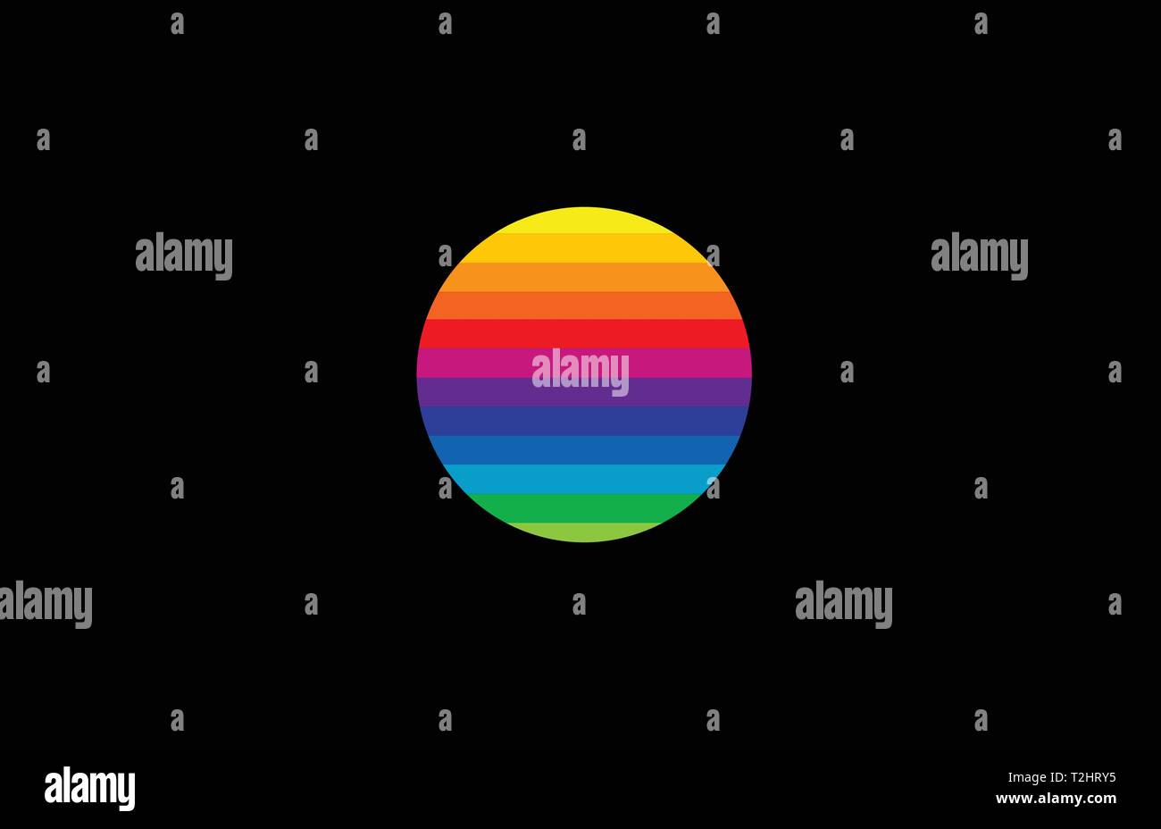 rainbow color colored colorful alphabet letter o logo design suitable ...