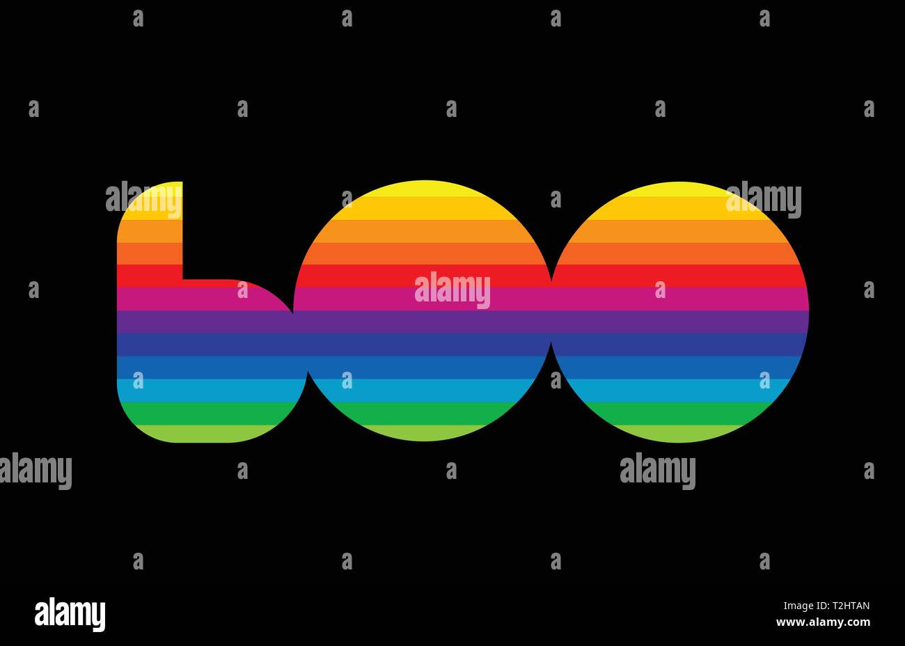 rainbow color colored colorful number 600 logo design suitable for a ...