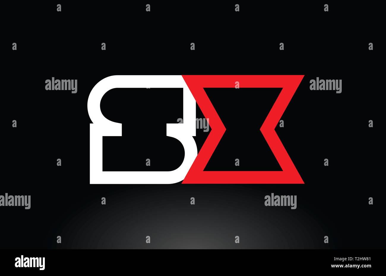 red white alphabet letter logo combination sx s x design suitable for a ...