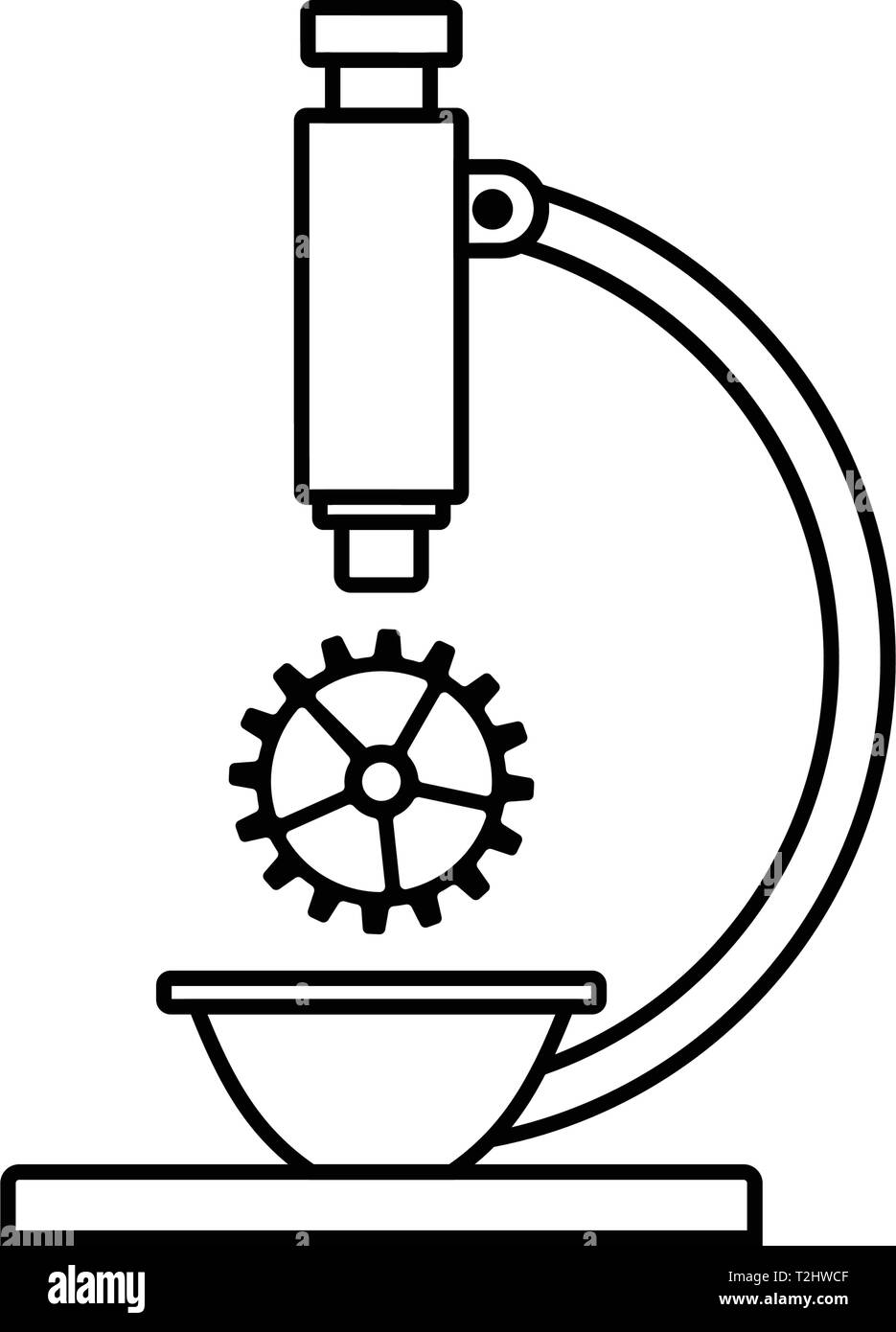 Research Icon. Thin line design. Vector illustration Stock Vector Image ...