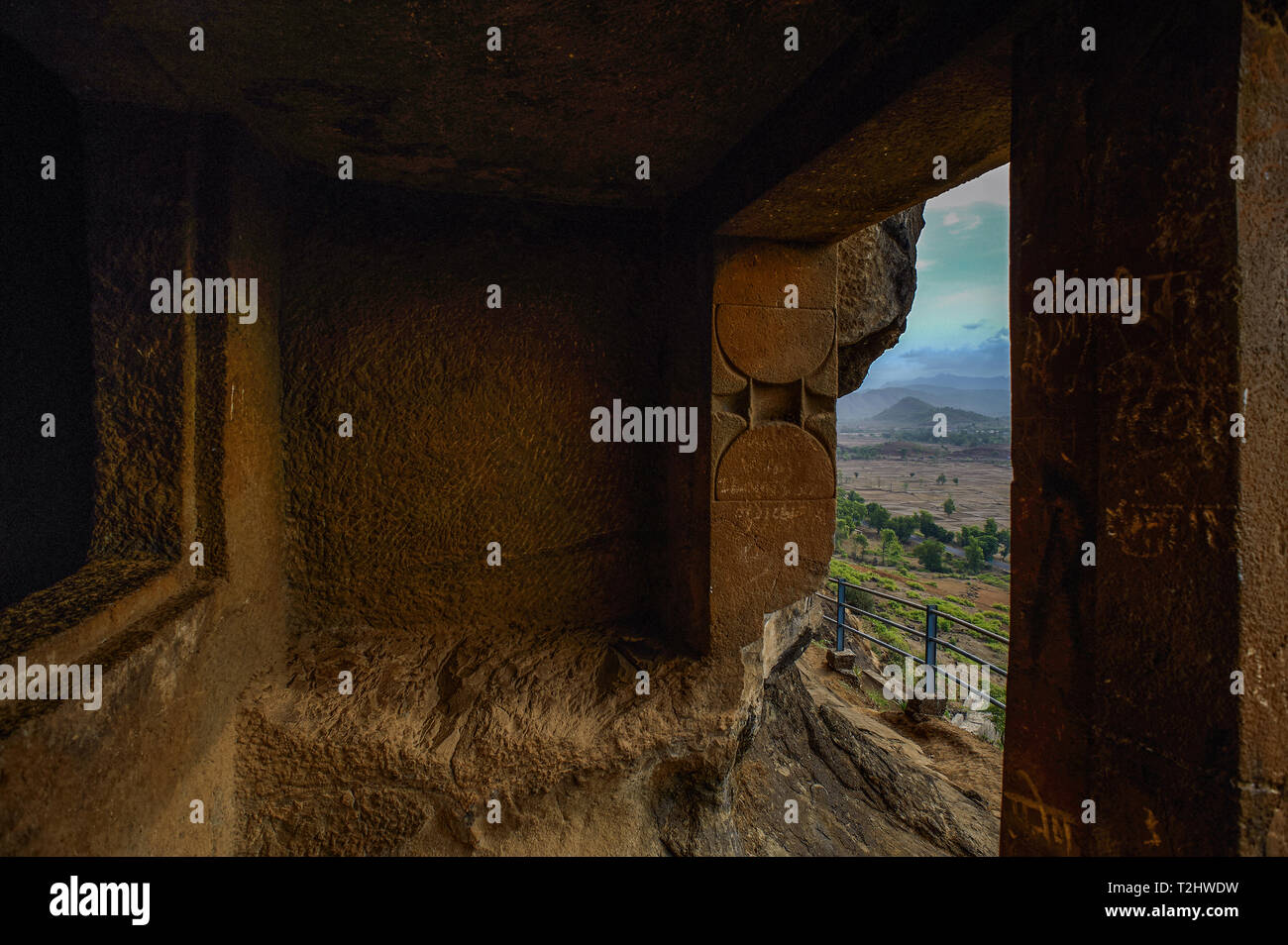12-06-2009-stupa at Gandharpale Caves, also called Mahad caves has 30 ...