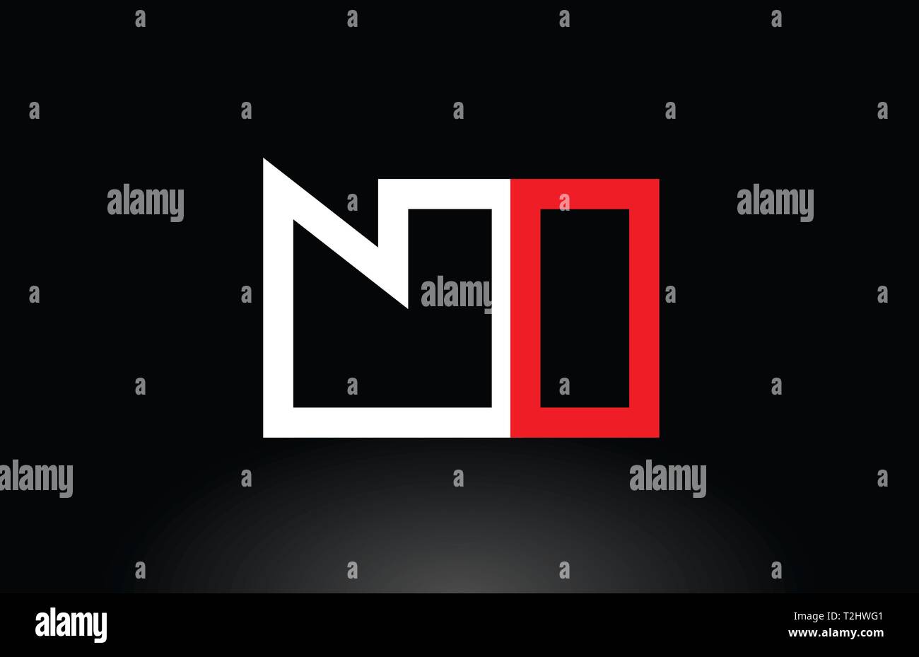 red white alphabet letter logo combination ni n i design suitable for a ...