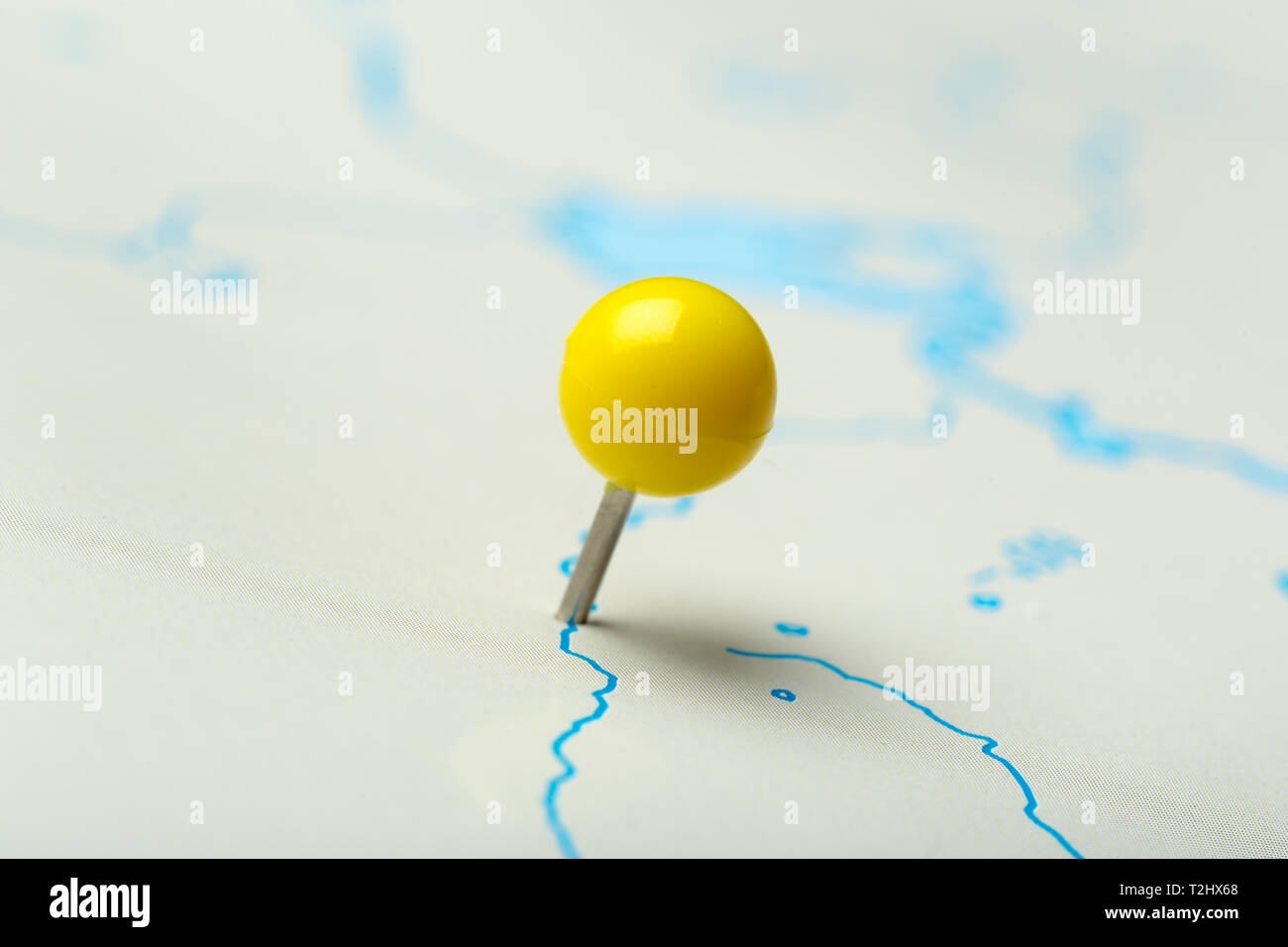 Travel destination points on a map Stock Photo - Alamy