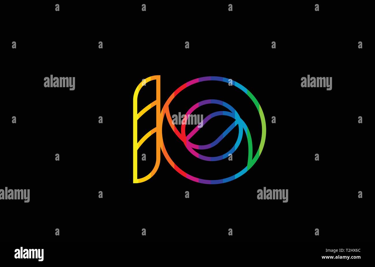 rainbow color colored colorful number 10 logo design suitable for a ...