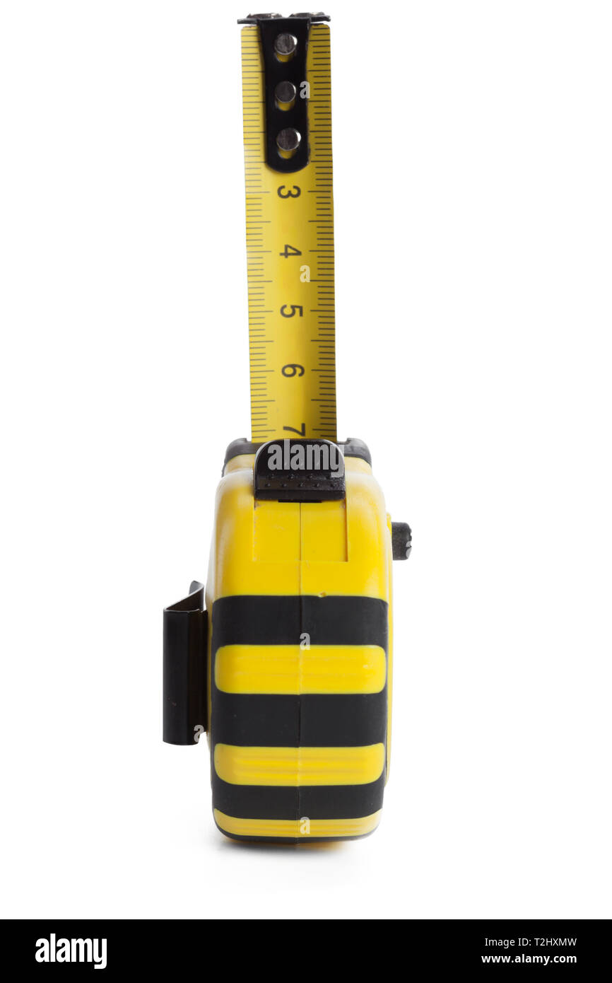Tape measure on white background Stock Photo - Alamy