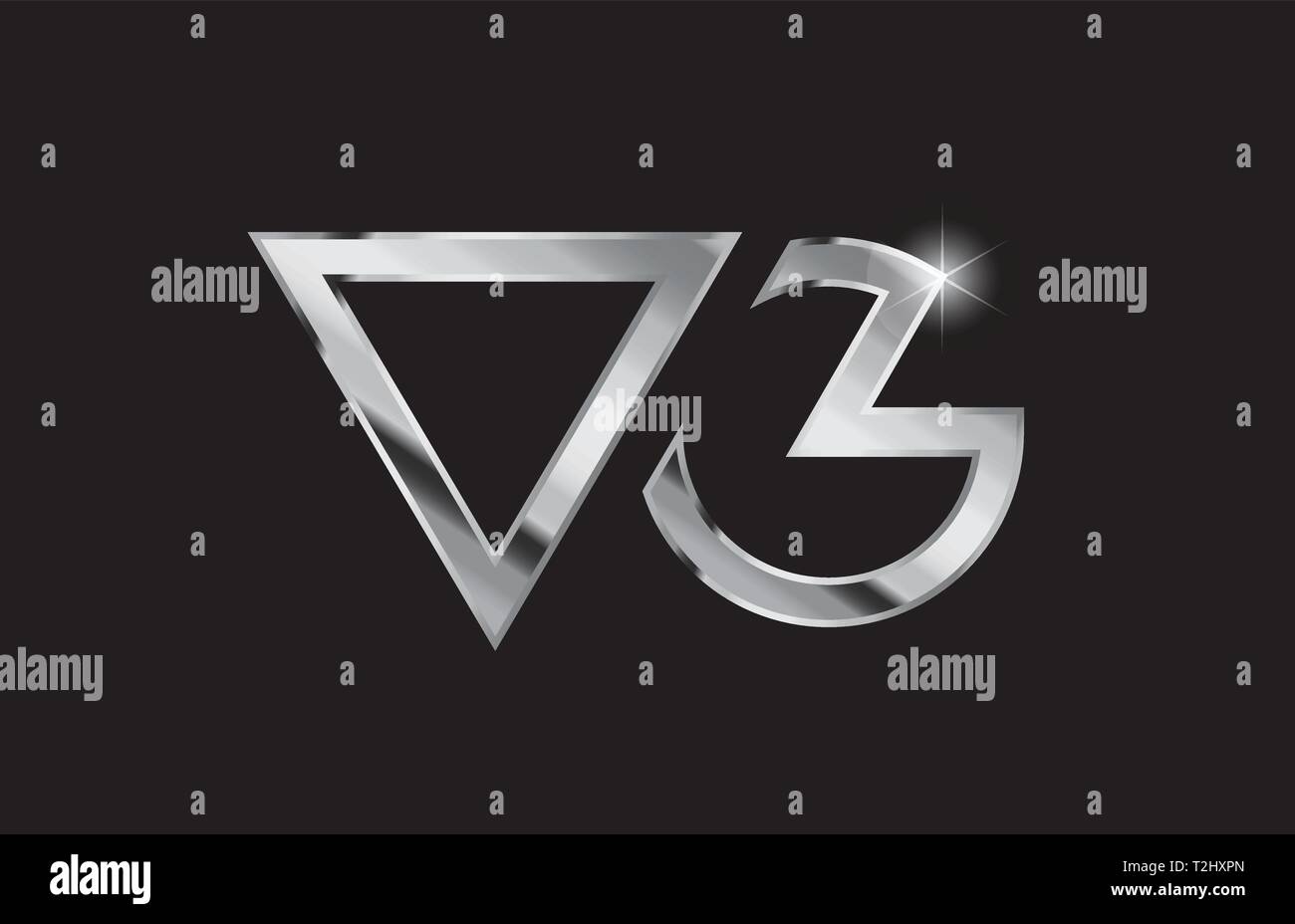 silver metal alphabet letter logo combination vg v g design suitable ...