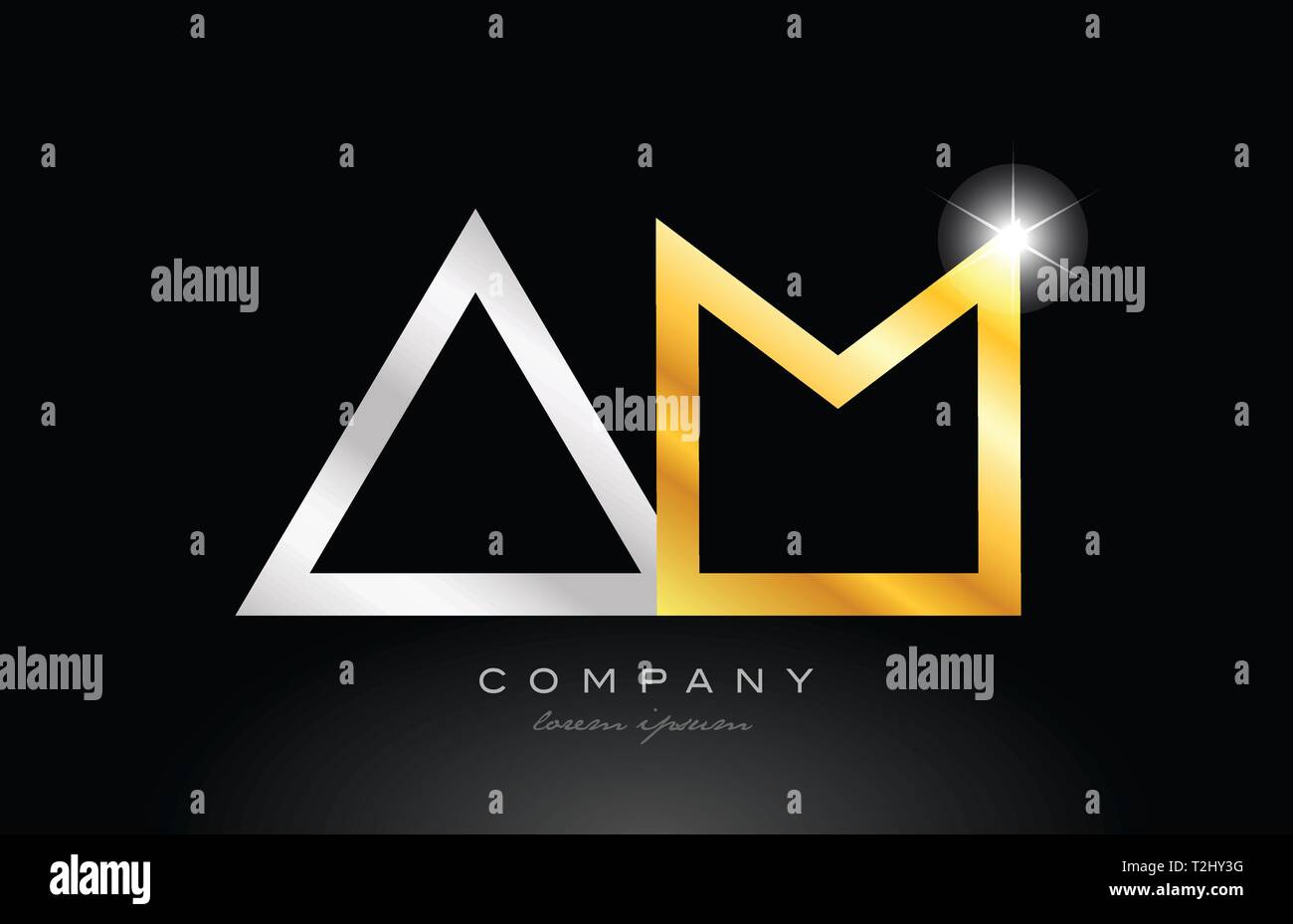 Silver letter m logo hi-res stock photography and images - Alamy