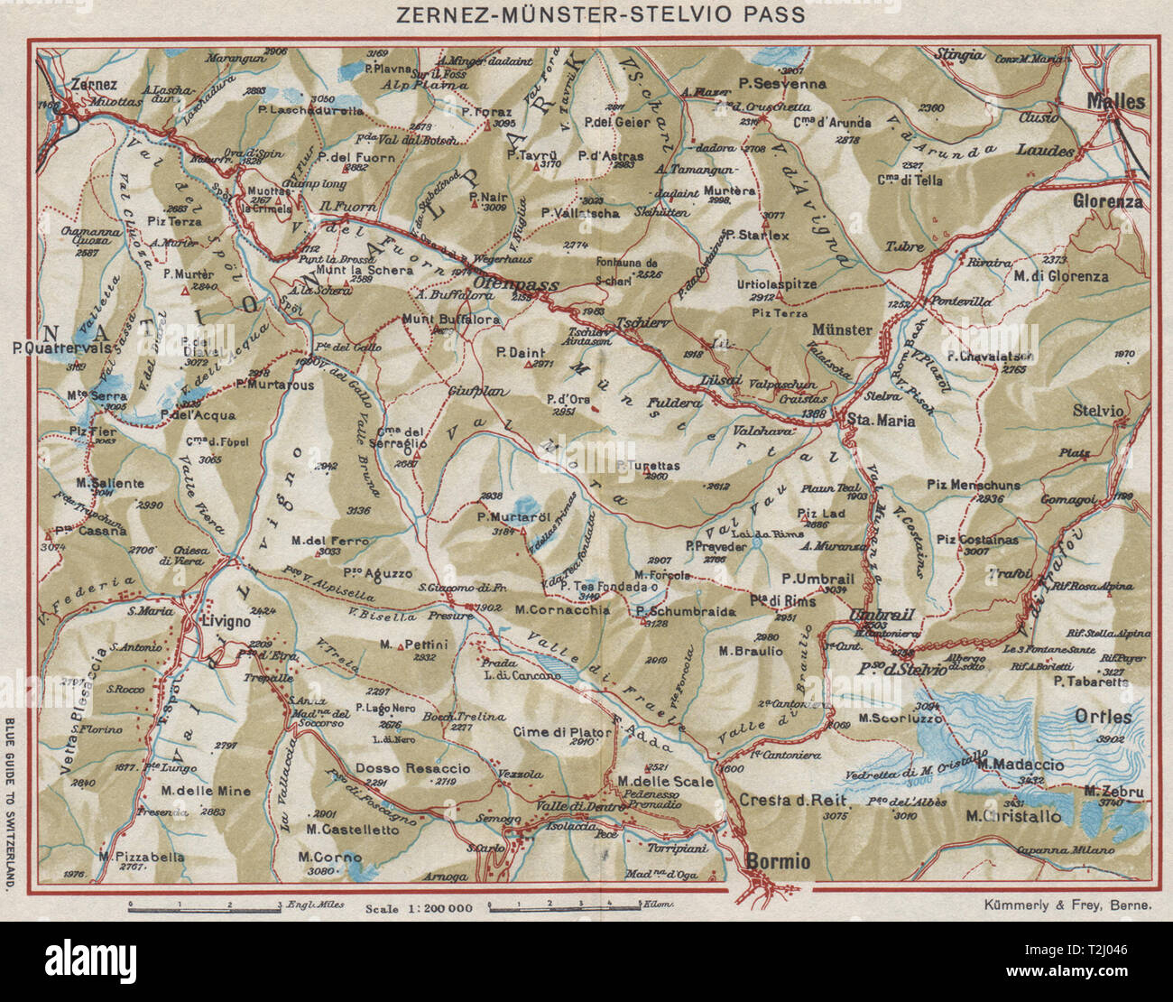 ZERNEZ MÜNSTER PASSO DEL STELVIO PASS. Bormio Livigno. Schweiz Italia ...