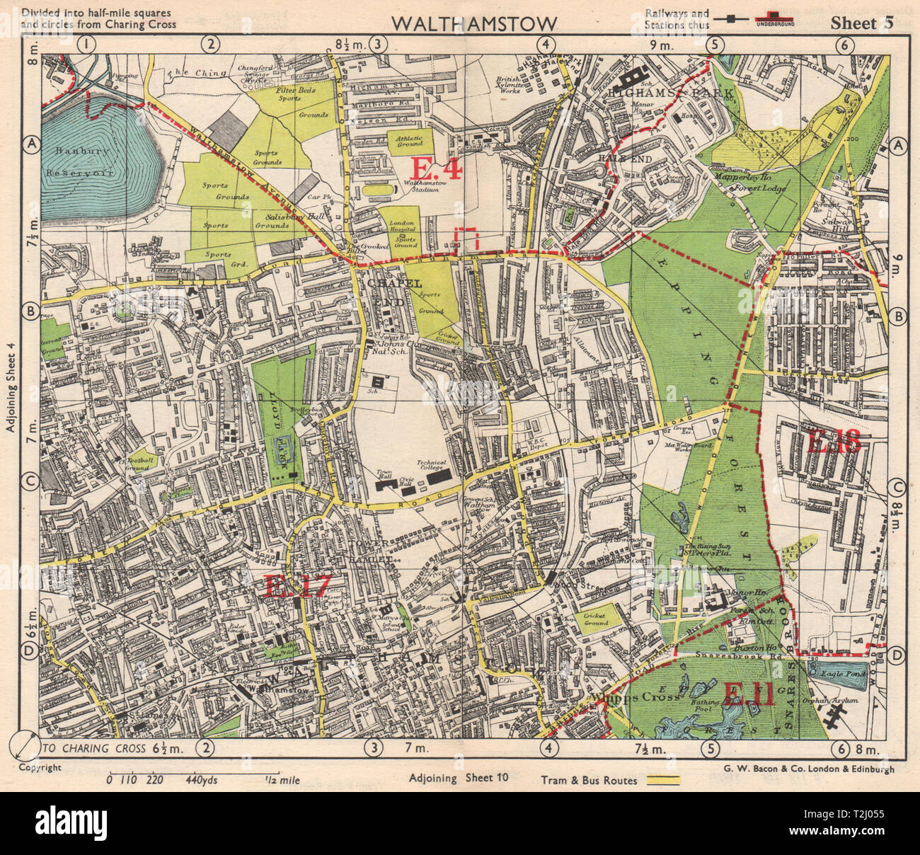 Walthamstow map hi-res stock photography and images - Alamy