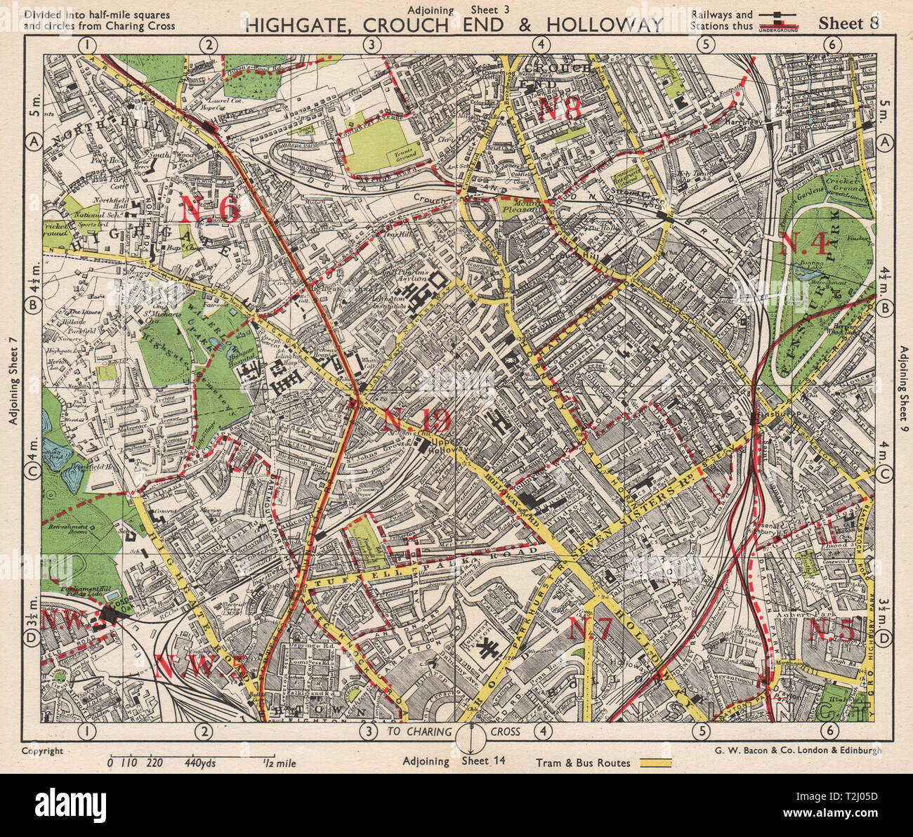 N LONDON. Highgate Crouch End Holloway Finsbury Park Gospel Oak. BACON ...