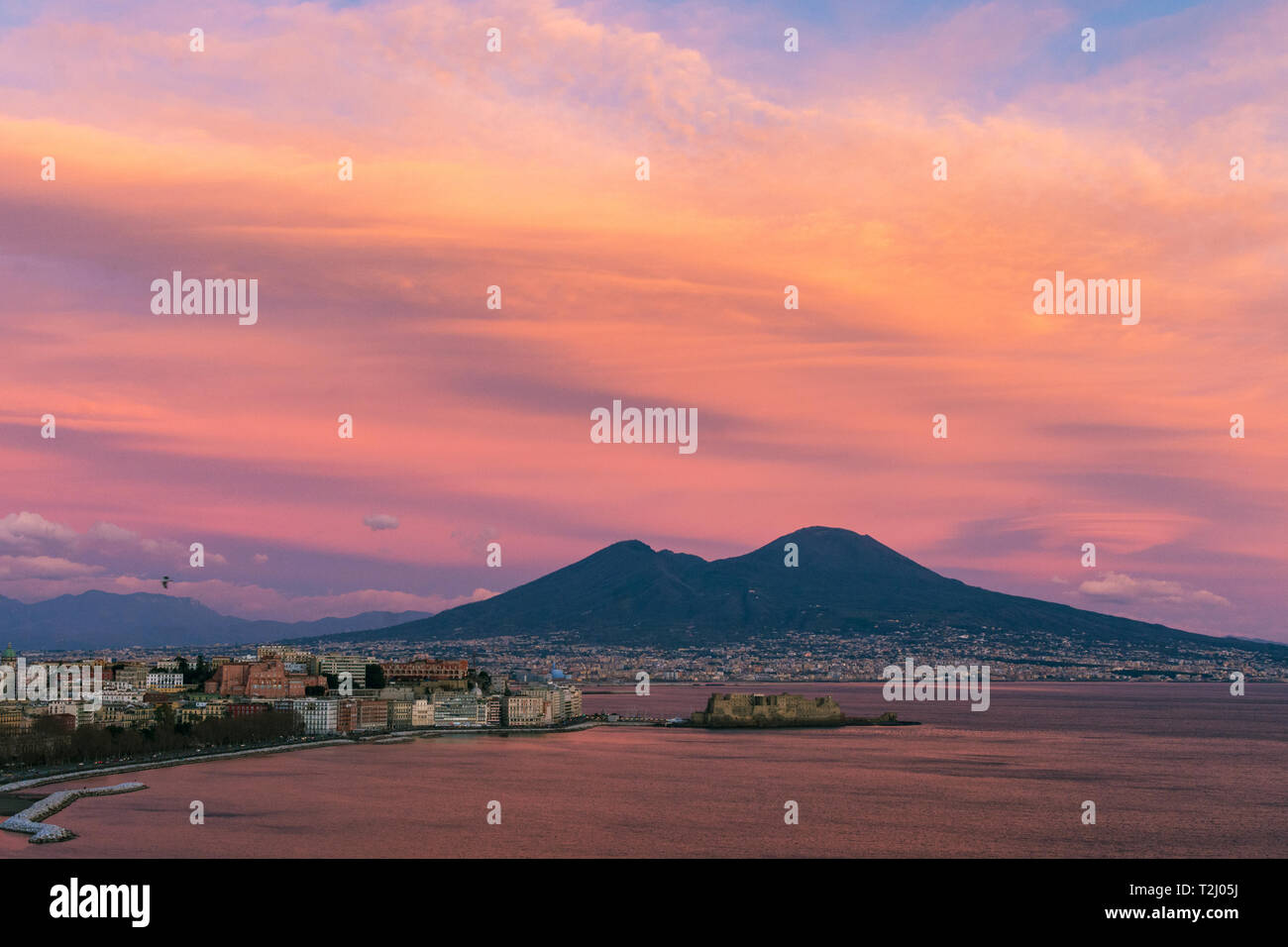 Naples vesuvius sunset hi-res stock photography and images - Alamy