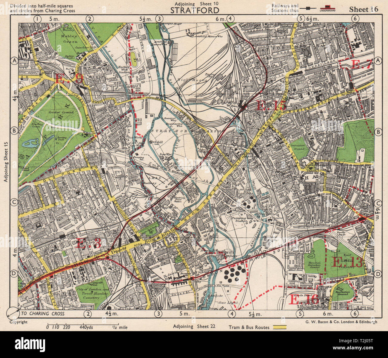 NE LONDON. Stratford Bow Hackney Wick West Ham Old Ford Plaistow.BACON ...