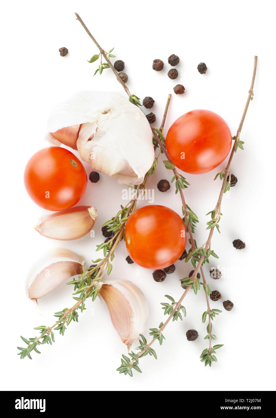 Set of raw organic food ingredients isolated on white Stock Photo - Alamy