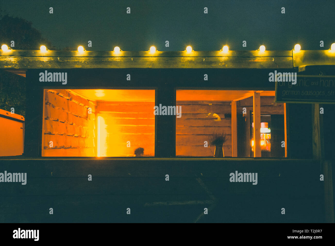 Restaurant interior in night illumination hi-res stock photography and ...