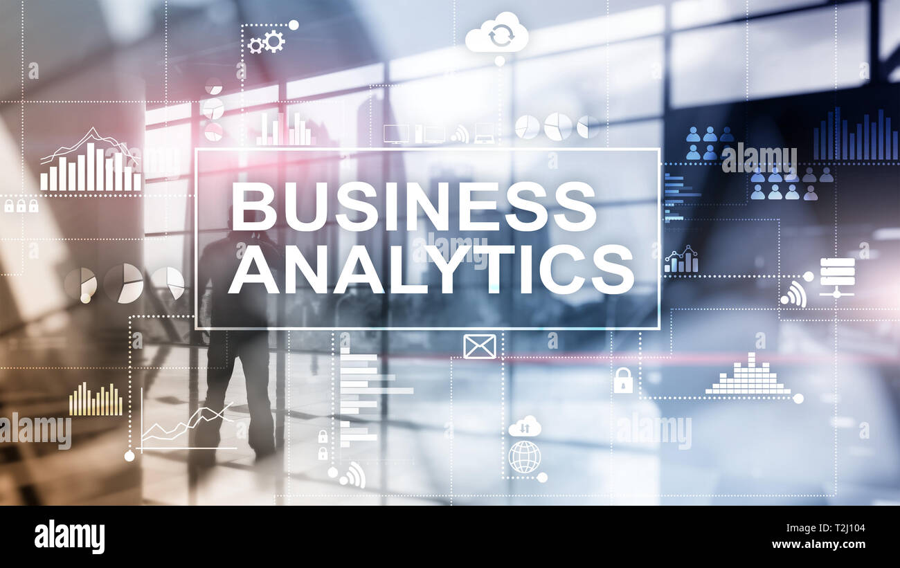 Business analytics concept on double exposure background Stock Photo ...