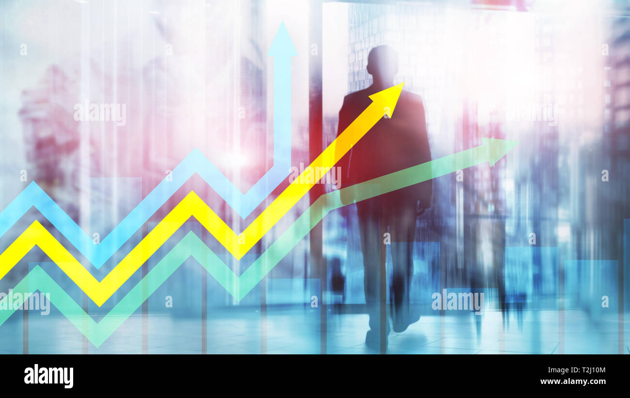 Financial growth arrows graph. Investment and trading concept Stock ...