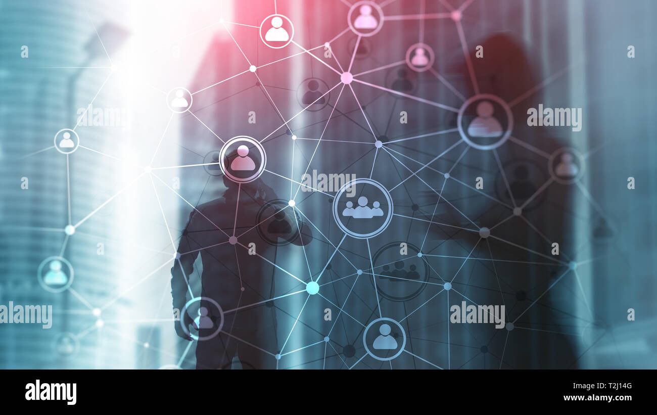 Double exposure people network structure HR - Human resources ...