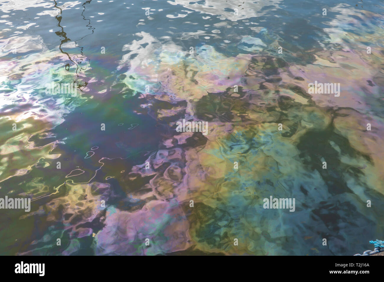 Oil Slick,On Water,Oil Spillage,Pollution Stock Photo - Alamy