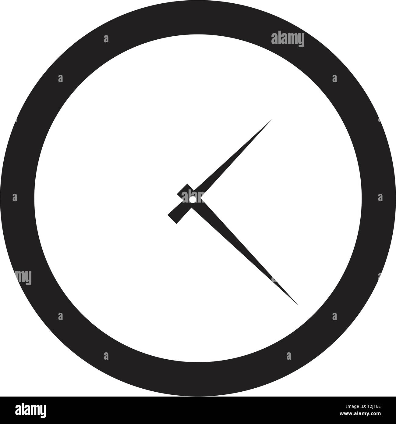 Icon round hours in a flat style. Vector illustration on white ...