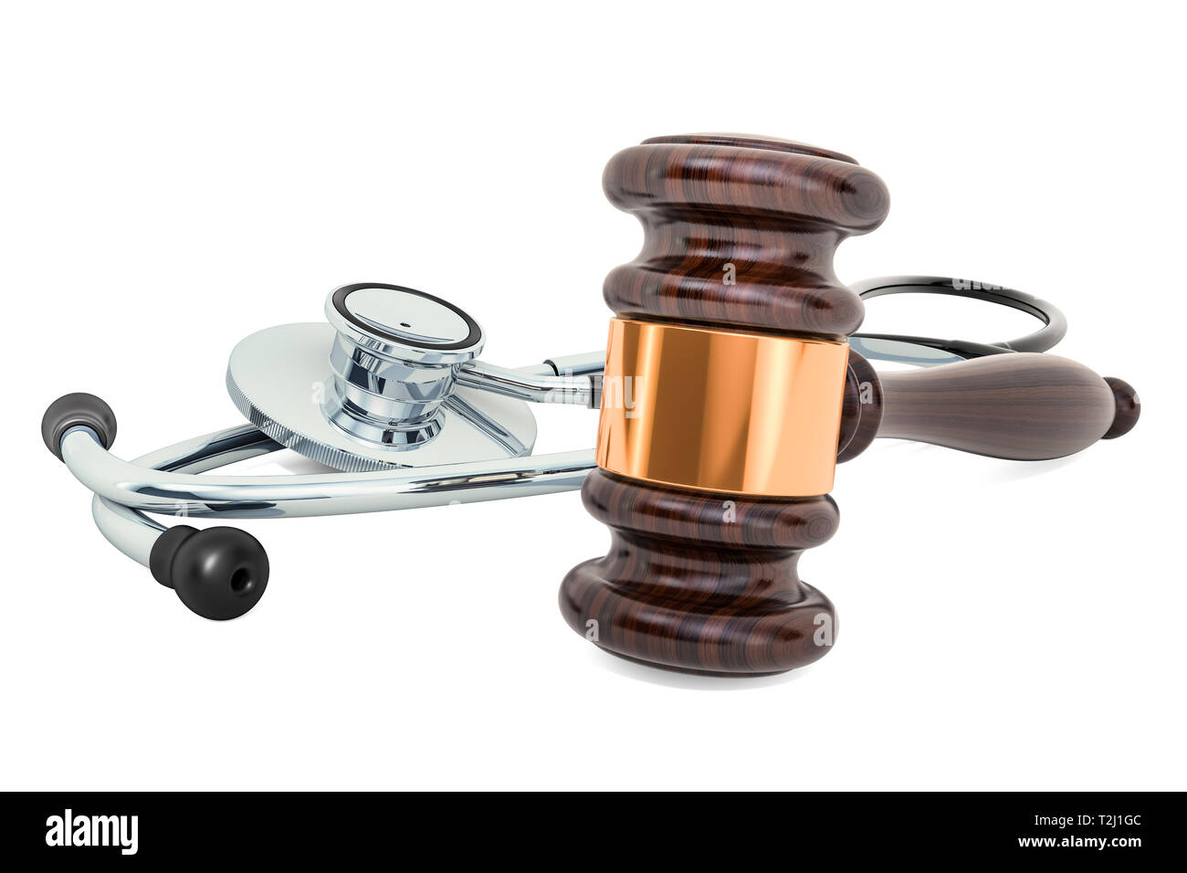Gavel with stethoscope, 3D rendering Stock Photo - Alamy