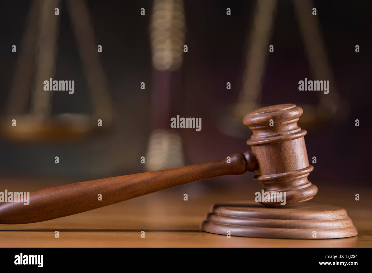 Law theme, mallet of judge, wooden gavel Stock Photo - Alamy