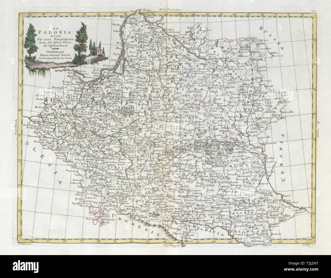 "La Polonia divisa ne' suoi Palatinati…". Poland Lithuania &c. ZATTA ...