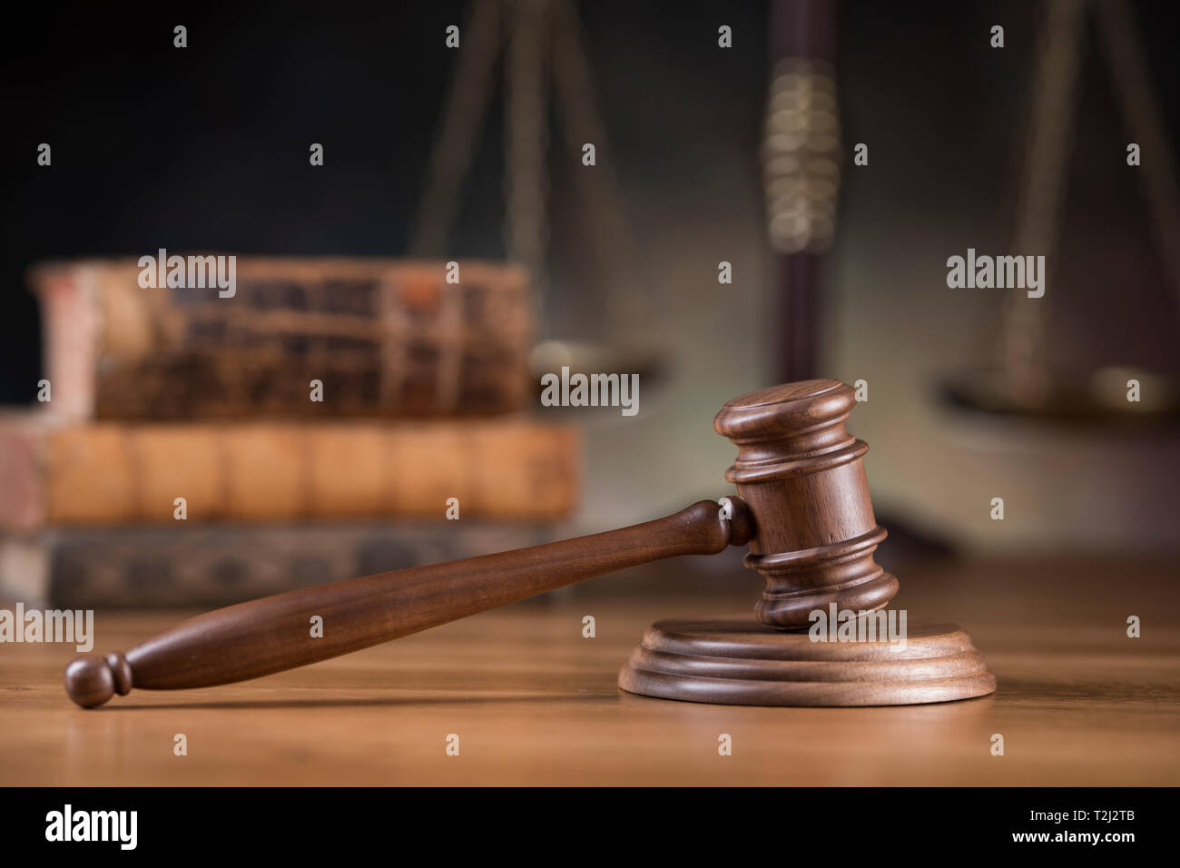 Law theme, mallet of judge, wooden gavel Stock Photo - Alamy