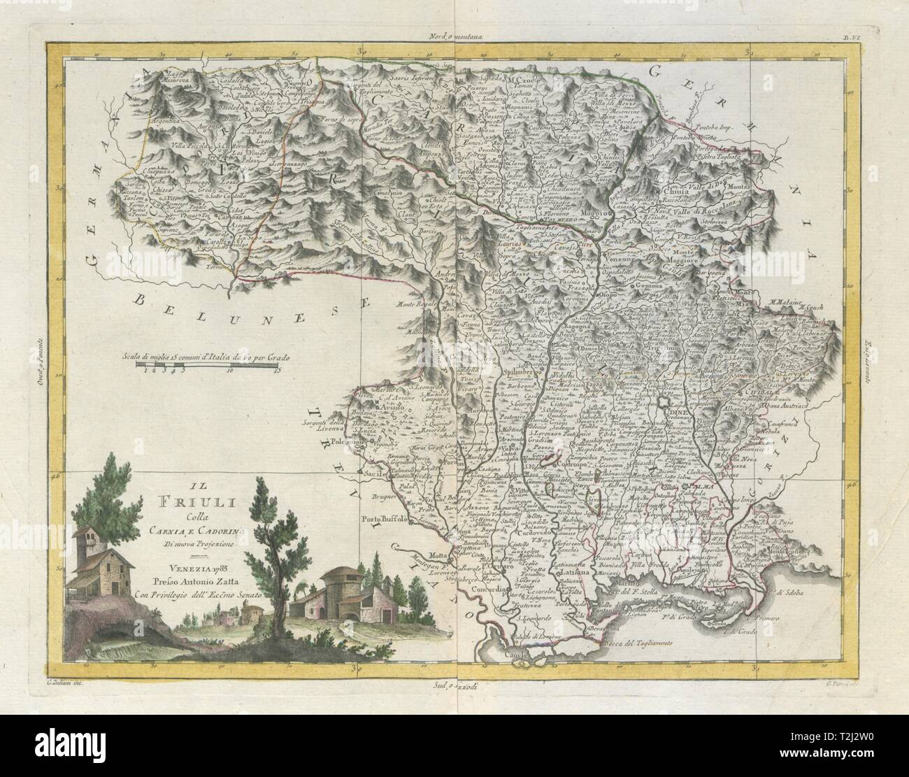 Friuli map hi-res stock photography and images - Alamy