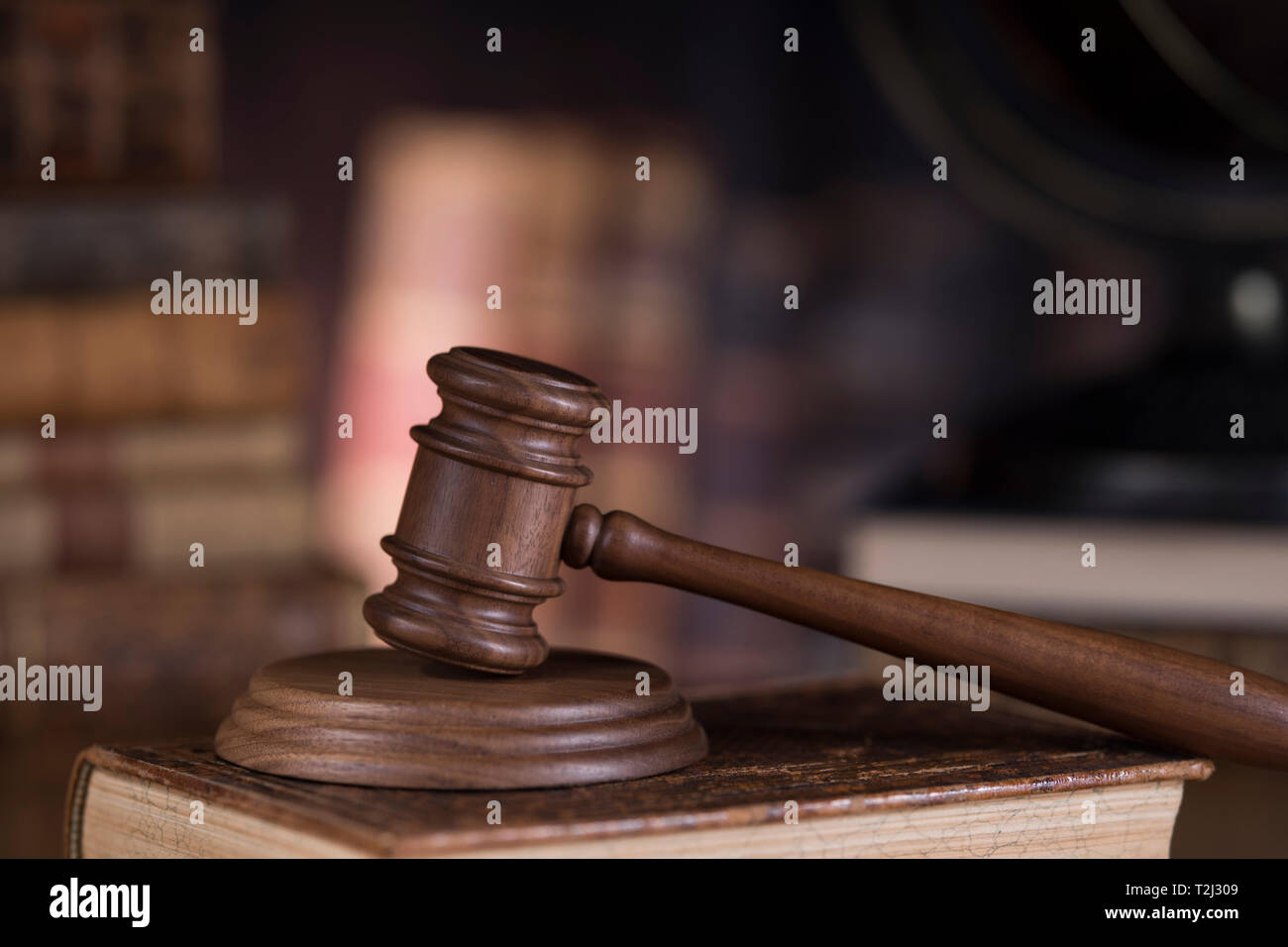 Law theme, mallet of judge, wooden gavel Stock Photo - Alamy