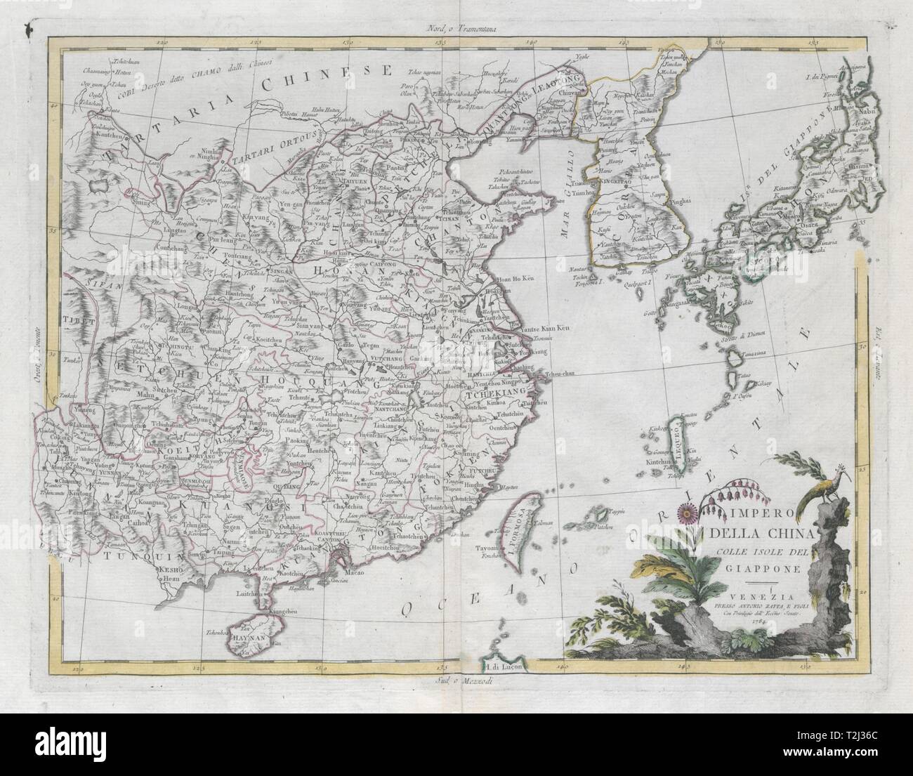 China korea 18th century map hi-res stock photography and images - Alamy
