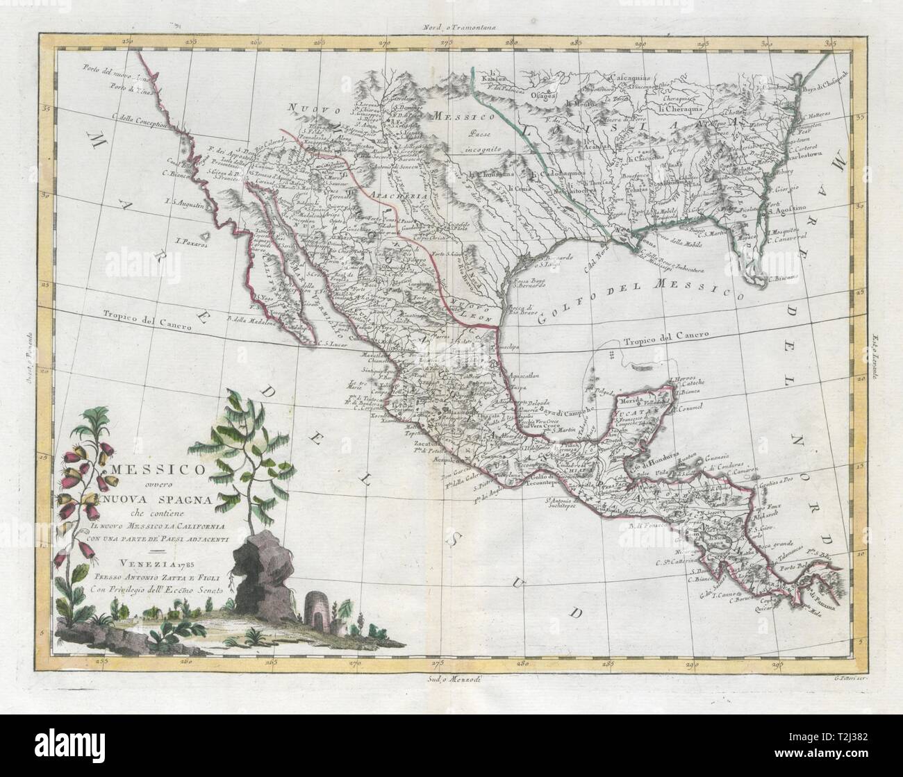 Mexico 18th century map hi-res stock photography and images - Alamy