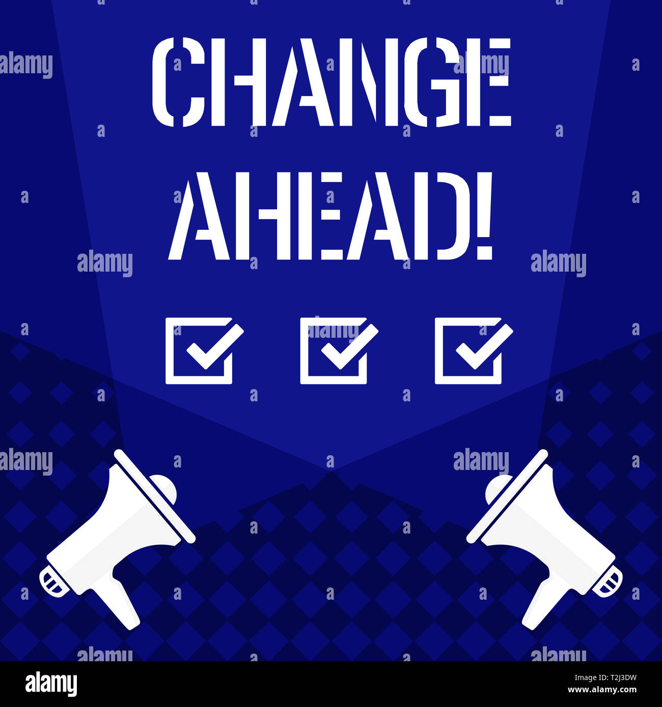 Writing note showing Change Ahead. Business concept for act or process ...