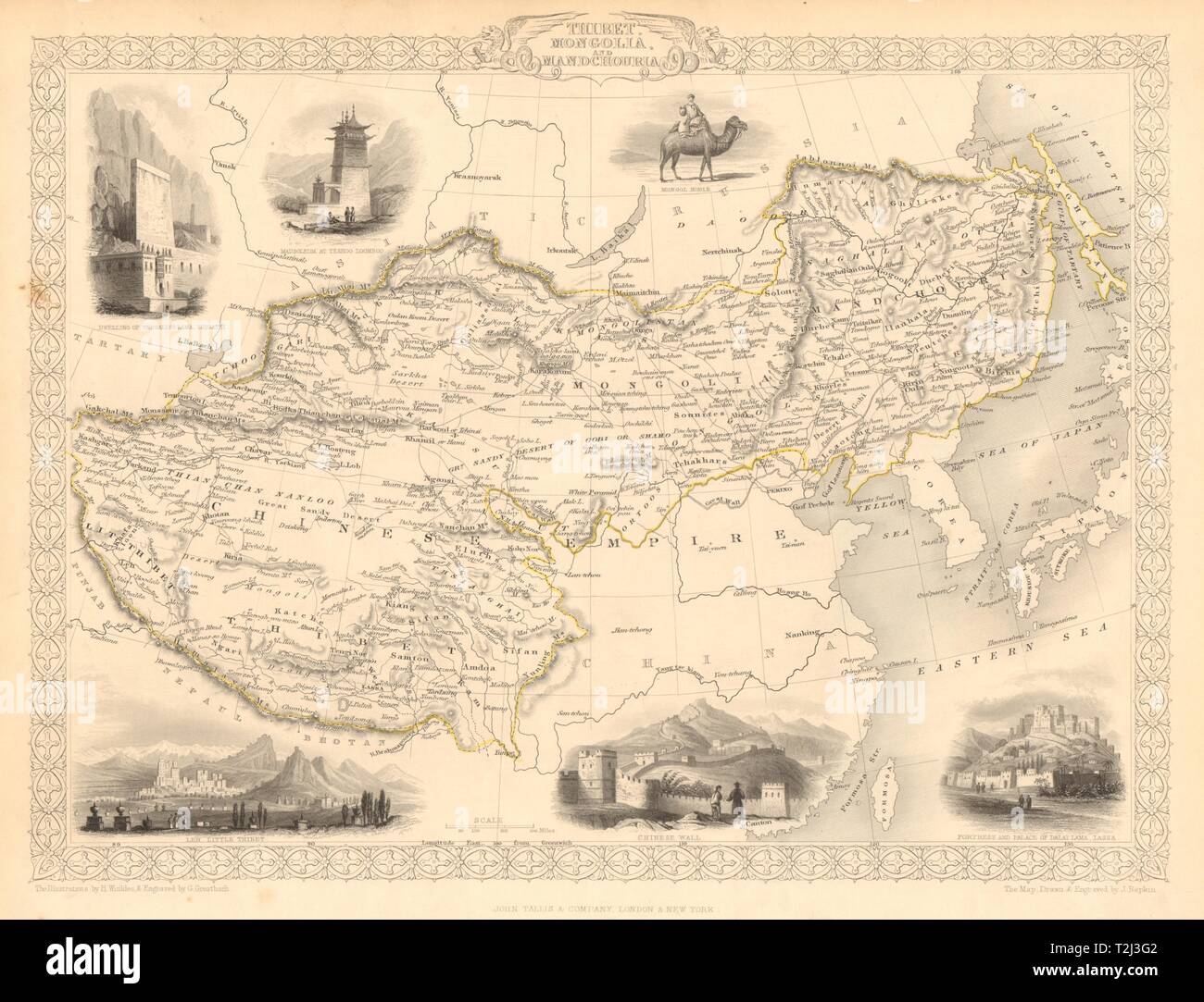 THIBET MONGOLIA MANDCHOURIA.Tibet Manchuria Ladakh China. RAPKIN/TALLIS ...