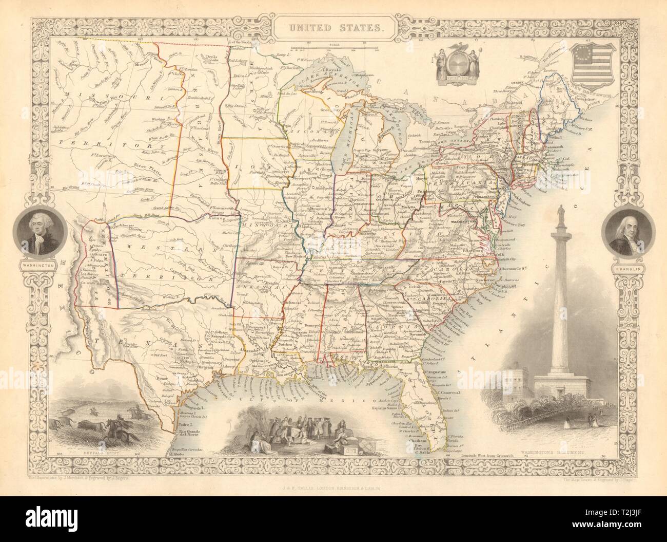 UNITED STATES. 31 states+Missouri/Western/Nebraska Terr. RAPKIN/TALLIS ...