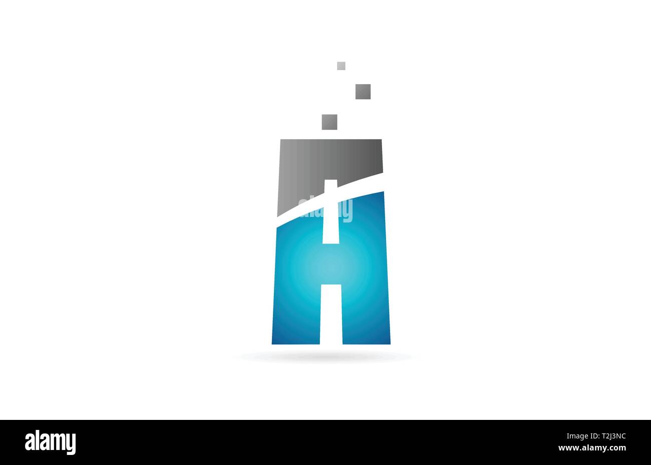 blue grey alphabet letter A logo design suitable for a company or ...