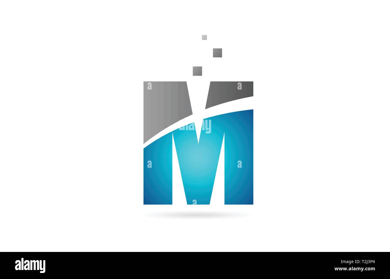 blue grey alphabet letter M logo design suitable for a company or ...