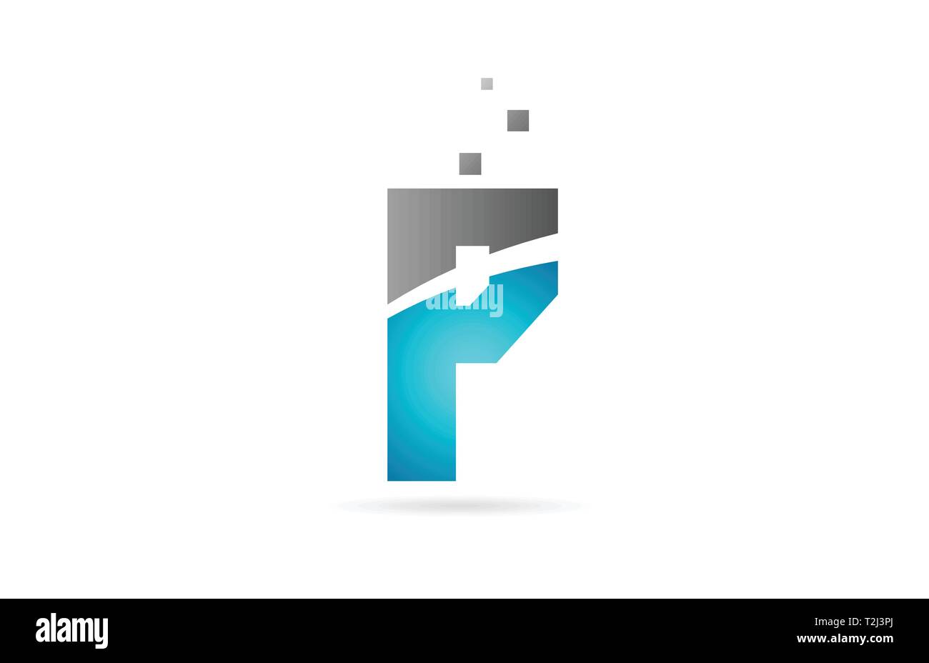 blue grey alphabet letter P logo design suitable for a company or ...