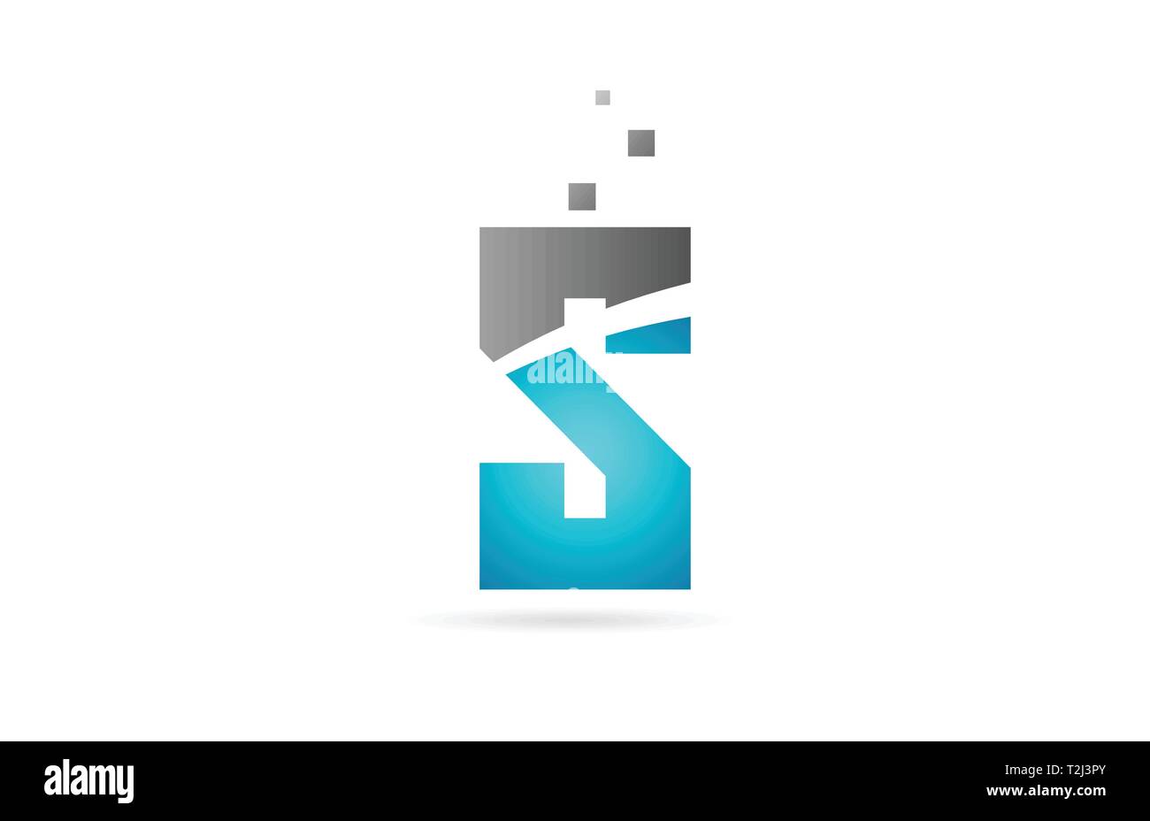 blue grey alphabet letter S logo design suitable for a company or ...