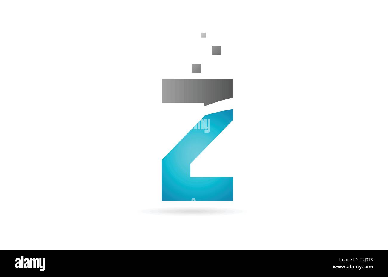 blue grey alphabet letter Z logo design suitable for a company or ...