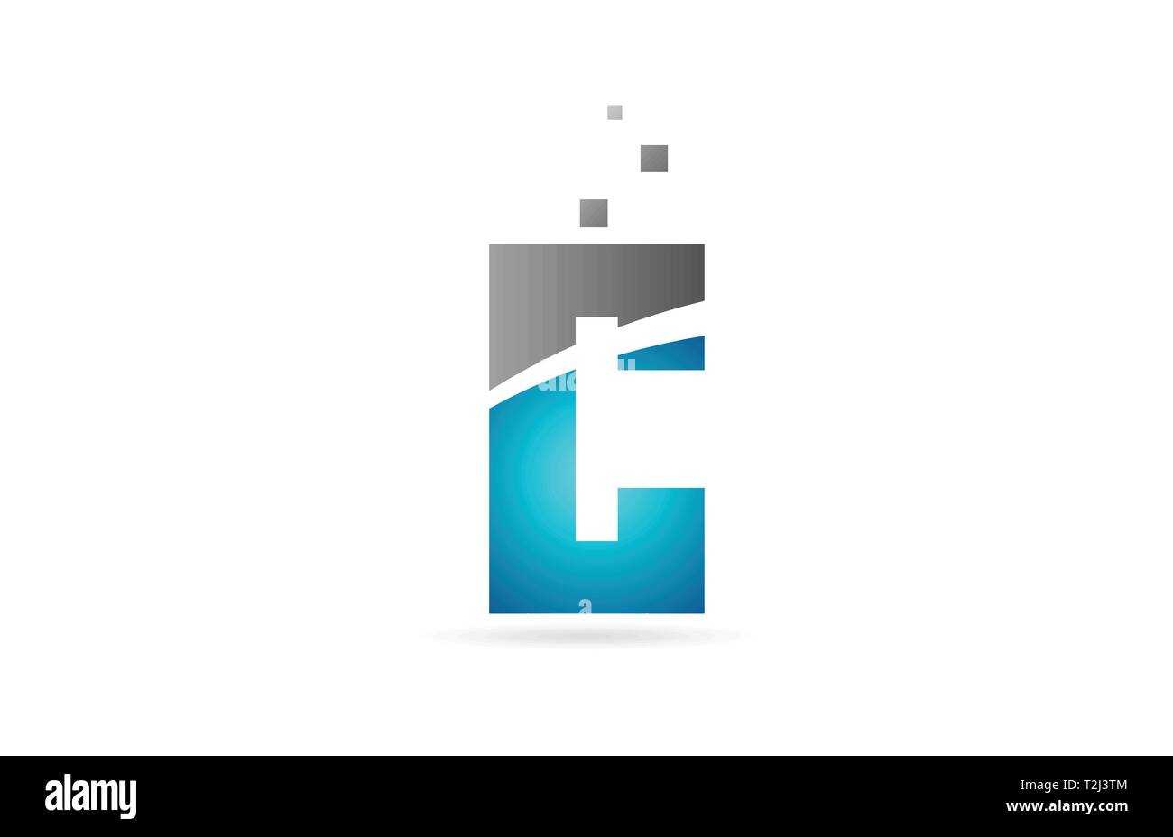 blue grey alphabet letter C logo design suitable for a company or ...
