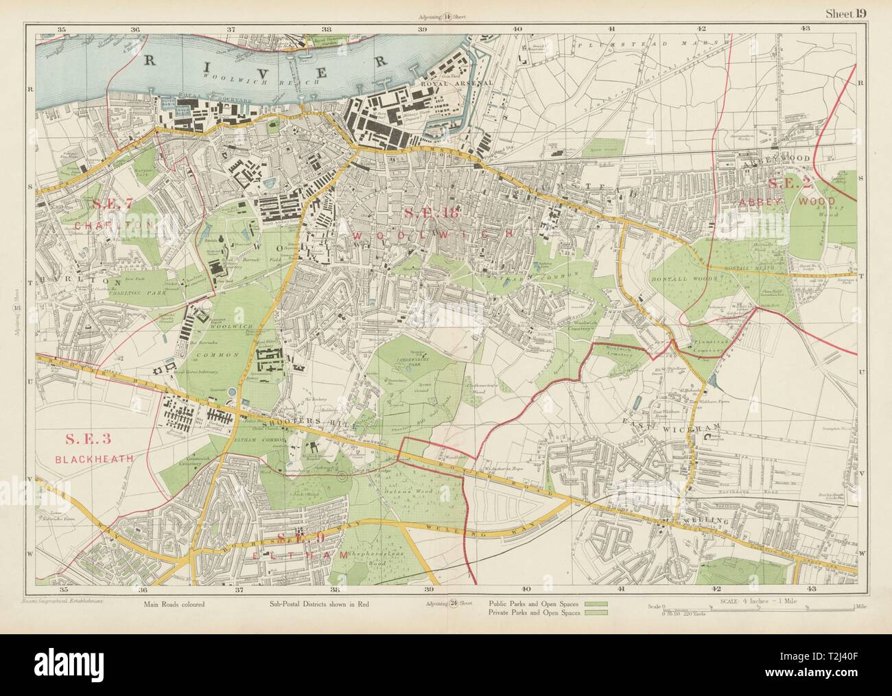 WOOLWICH Abbey Wood Blackheath Charlton Eltham East Wickham. BACON 1934 ...