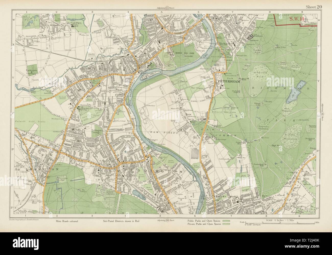 Vintage twickenham map hi-res stock photography and images - Alamy