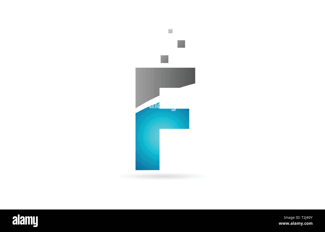 blue grey alphabet letter F logo design suitable for a company or ...