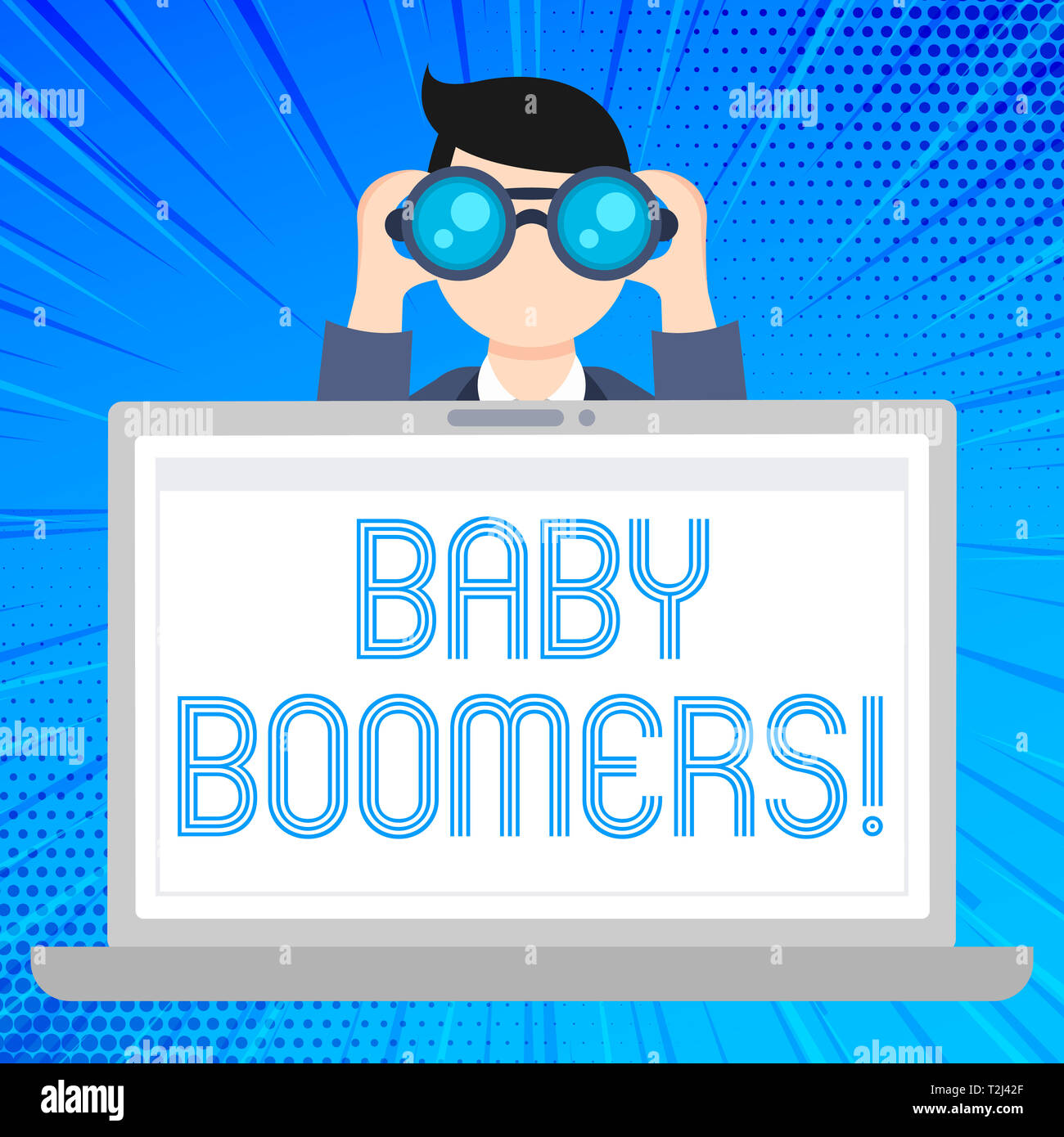 Writing note showing Baby Boomers. Business concept for demonstrating ...