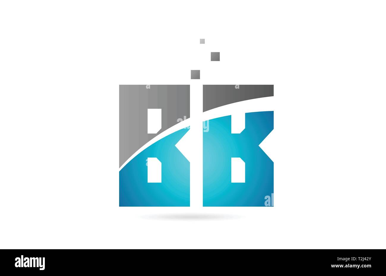 blue grey alphabet letter BB B B logo combination design suitable for a ...