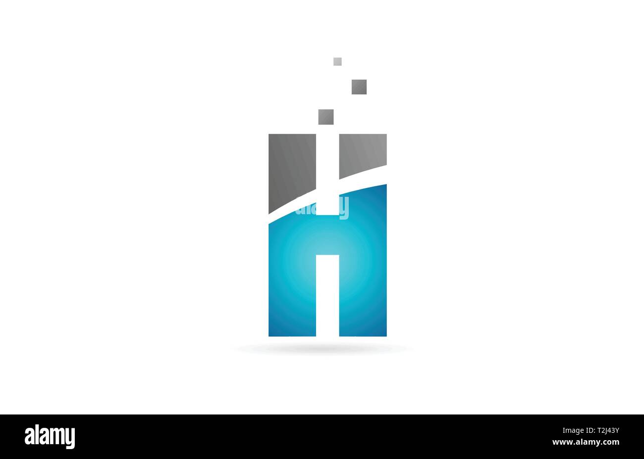 blue grey alphabet letter H logo design suitable for a company or ...